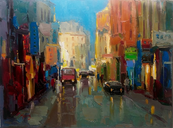 City Impressionism Landscape Cindy Shaoul "Empire State Building"
