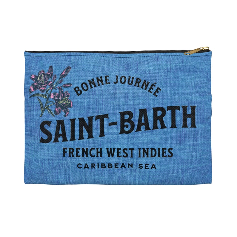 St Barth's Makeup Bag Travel Pouch Gift for Her Pencil Case Gift for ...