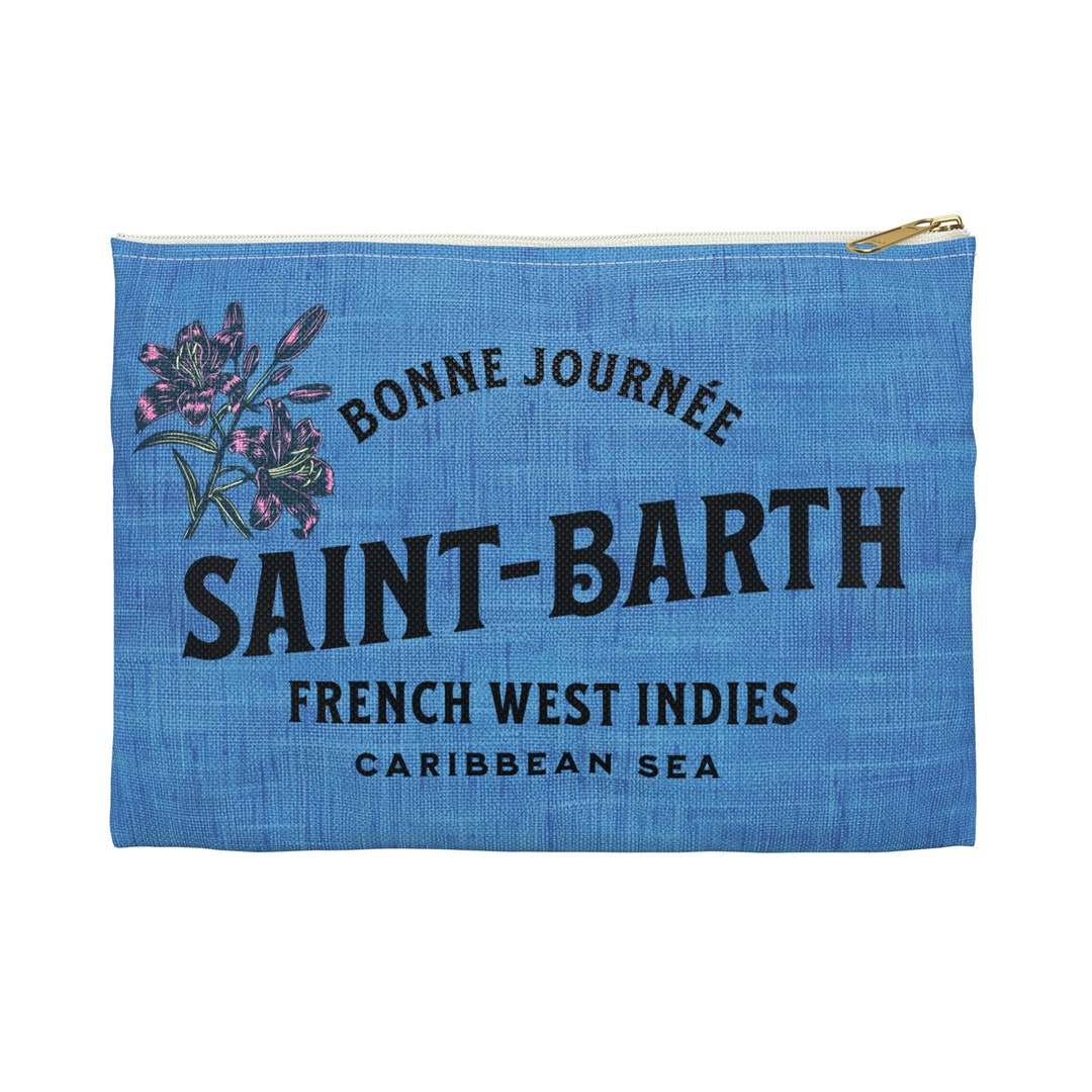 St Barth's Makeup Bag Travel Pouch Gift for Her Pencil Case Gift for ...