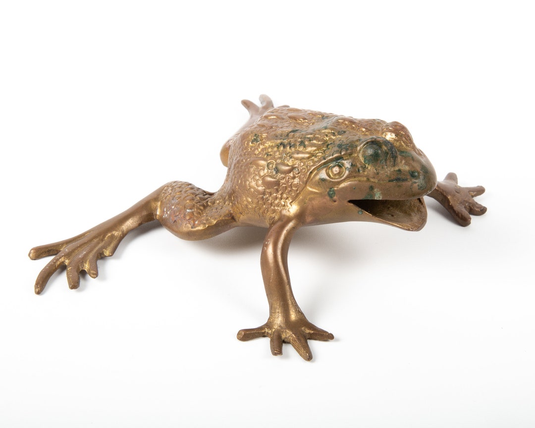 Solid Brass Frog With Hollow Mouth - Etsy