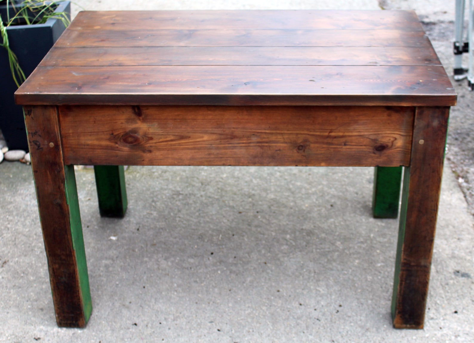 Rustic Solid Wood Country Coffee Table (stained/green) - Etsy