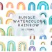 Rainbow Png Clip Art. Bundle Clipart - Etsy