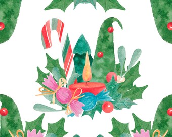 Chalk Christmas Doodles Clipart Set Farmhouse Drawing Nordic - Etsy