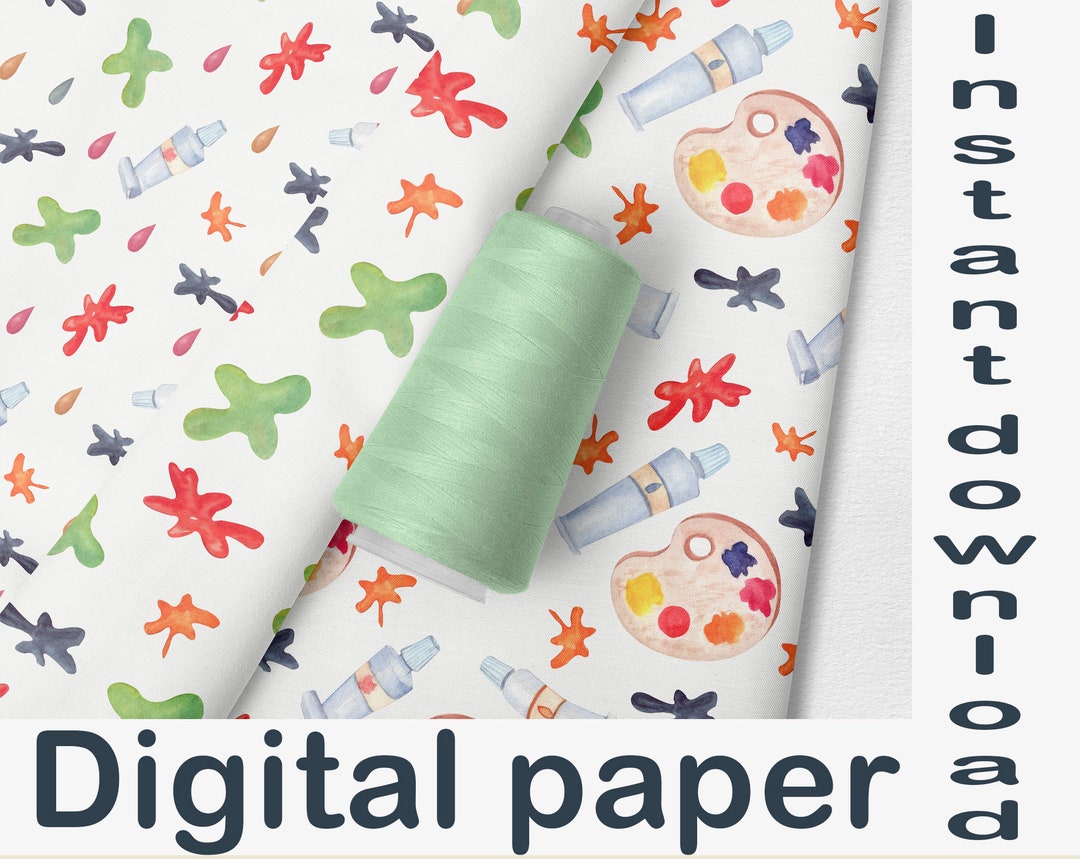 School Digital Wallpaper, Seamless Pattern, Digital Print, Watercolor ...