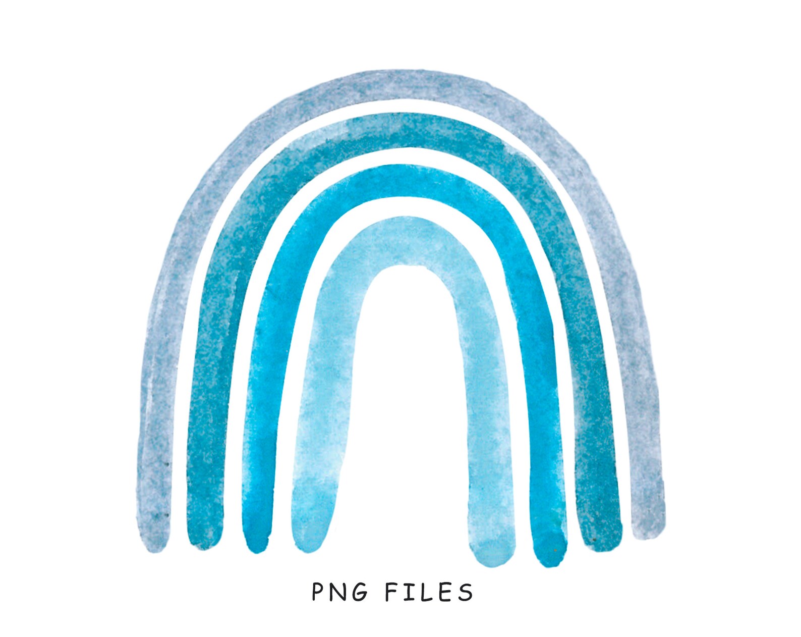 Watercolor Blue Rainbow Clipart. Baby Shower Clipart. Hand Painted - Etsy