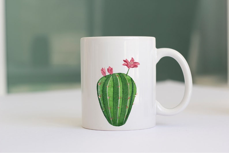 Succulent Clipart Bundle With Watercolor Flowers Instant Download ...