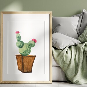 Succulent Clipart Bundle With Watercolor Flowers Instant Download ...