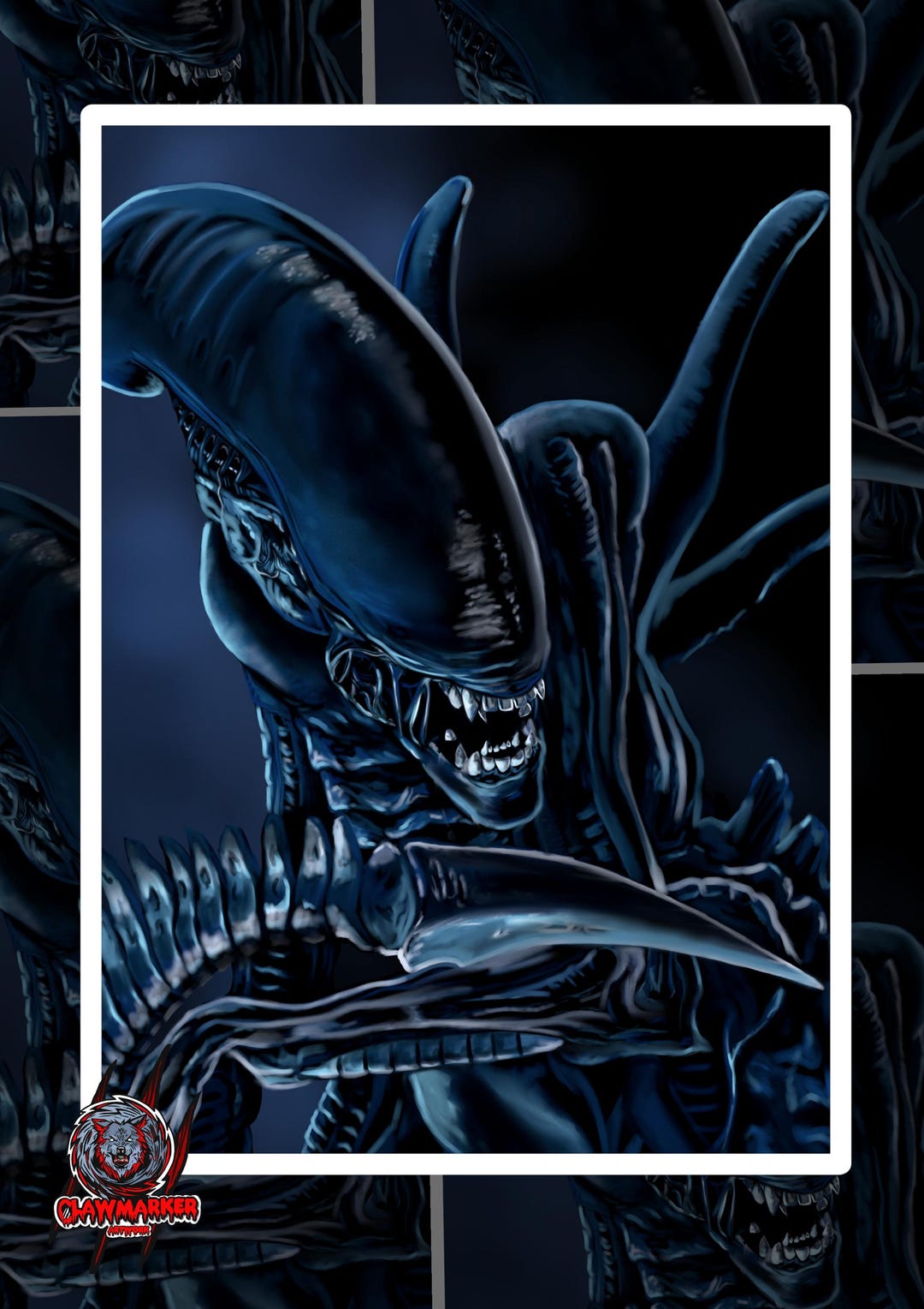 Alien Print original Digital Artwork - Etsy