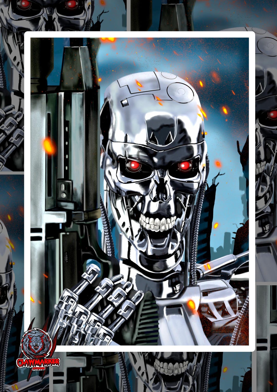 Terminator Print (original Digital Artwork) - Etsy