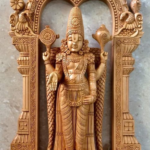 Tirupati Balaji Statue in Brass 85 CM Lord Balaji Idol for - Etsy India