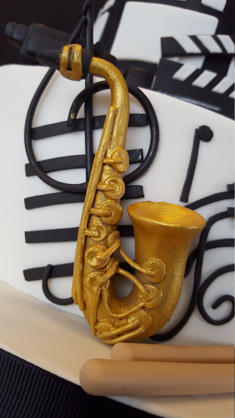 Fondant Keepsake Polymer Clay Digital Electric Drum Guitar Keyboard ...