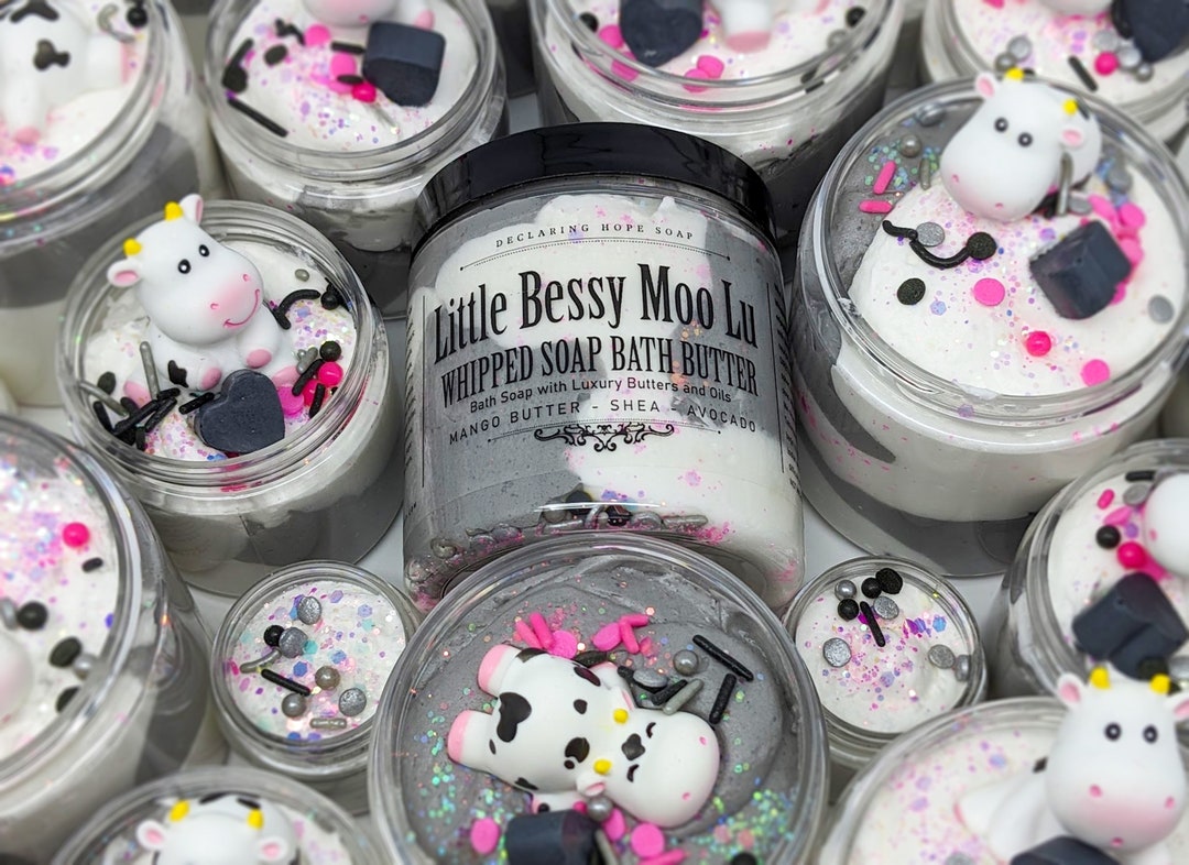 Little Bessy Moo Lu | Whipped Soap Bath Butter | Cow Charm Included ...