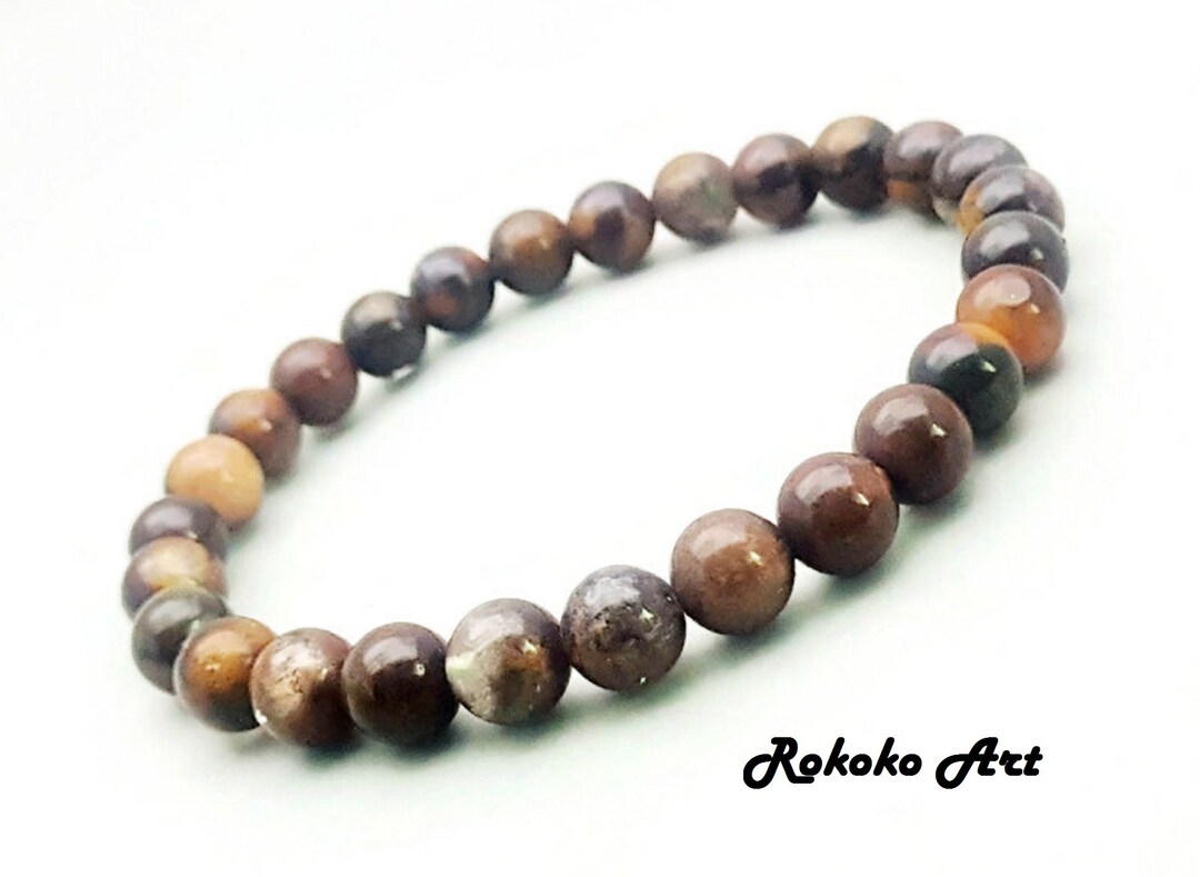 7 Mm Red Phantom Chost Garden Bracelet.gemstone Quartz Round Bracelet ...