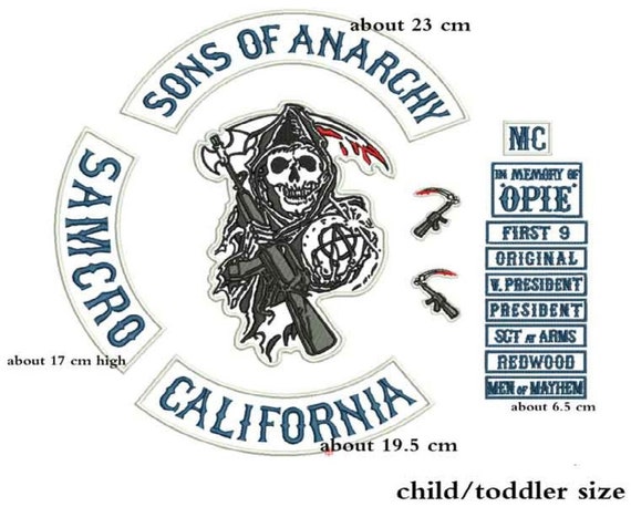 Sons Of Anarchy Patches Full Set