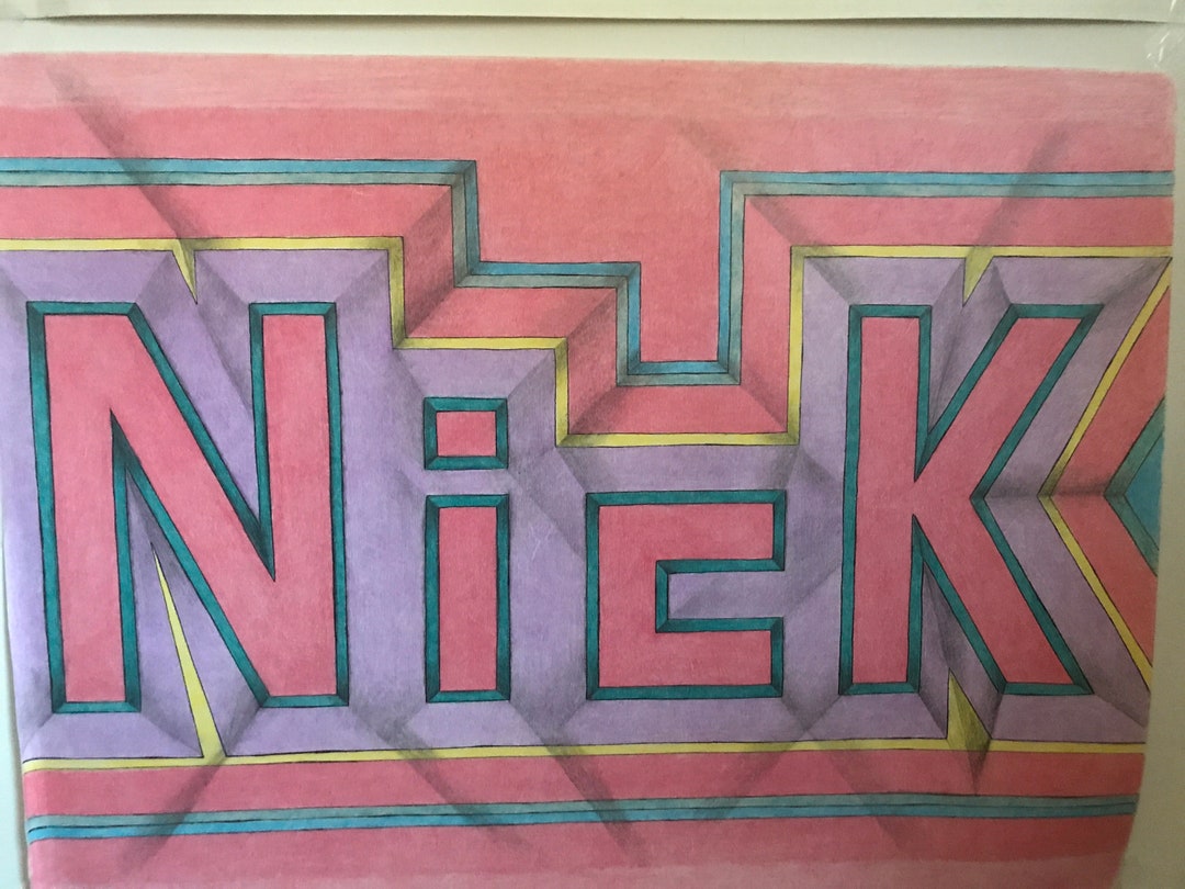 Custom Name Drawing - Etsy