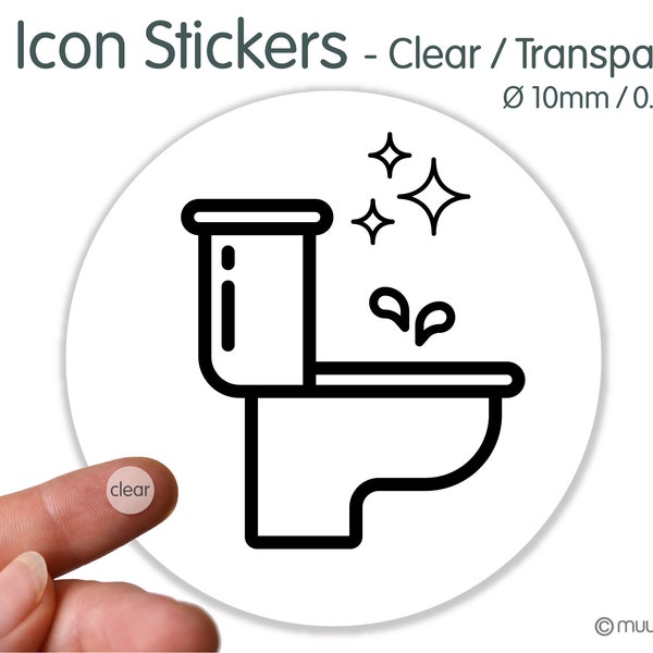 Bathroom Transparent Stickers - Etsy