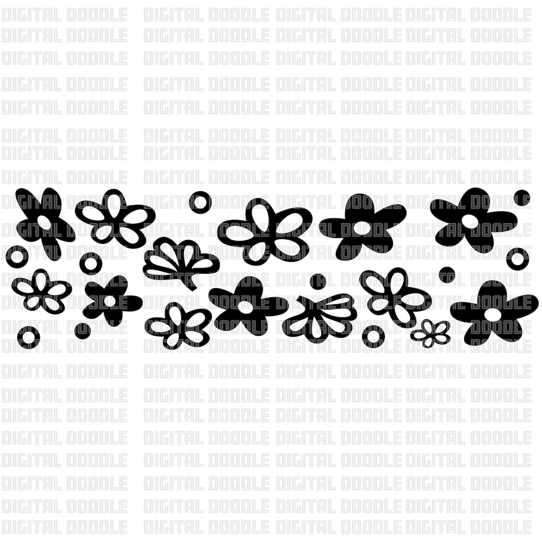 Vintage Pyrex Spring Blossom SVG Crazy Daisy SVG Clip Art Vector ...