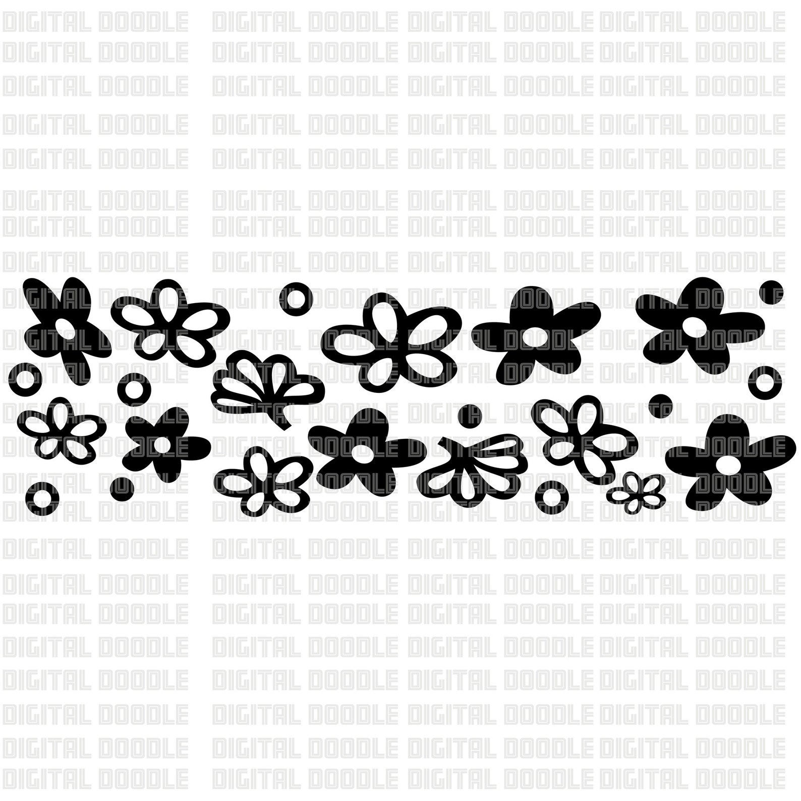 Vintage Pyrex Spring Blossom SVG Crazy Daisy SVG Pyrex Clip - Etsy