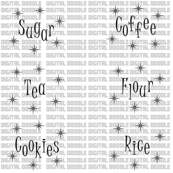 Canister Labels Svg - Etsy