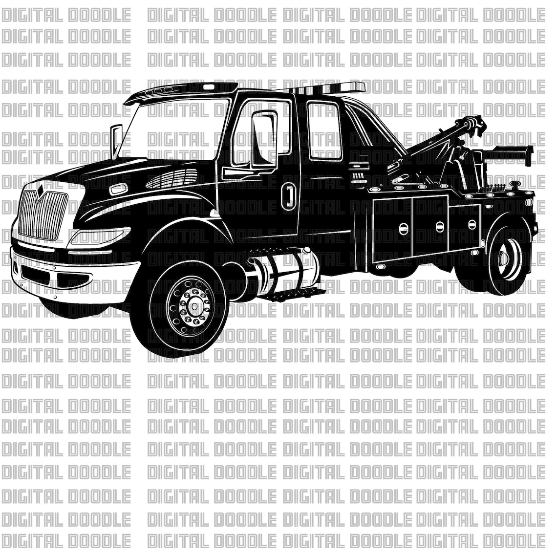 International Wrecker Tow Truck SVG Clip Art Vector Digital - Etsy