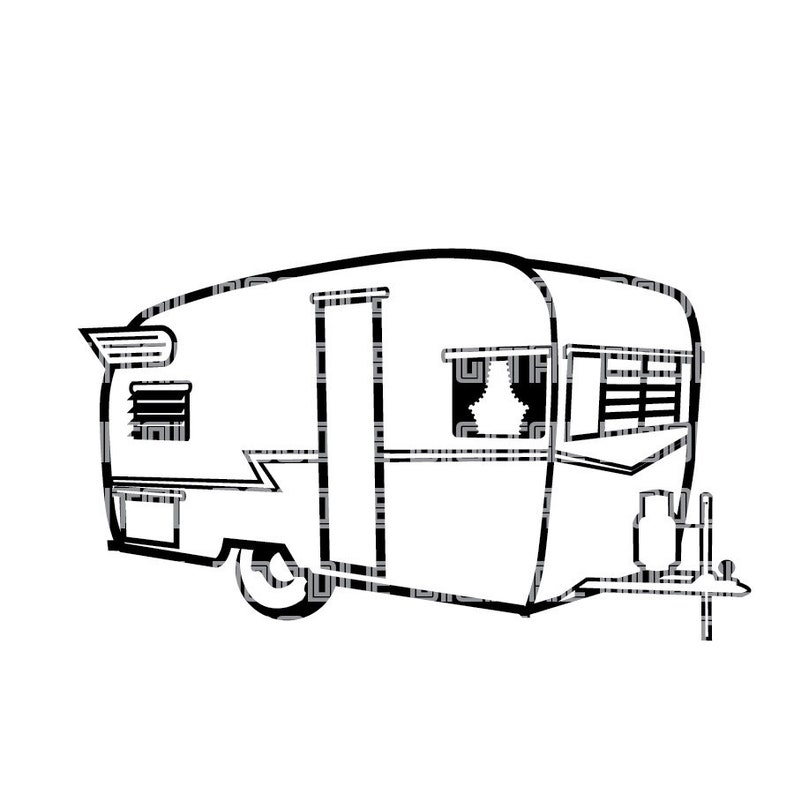 Vintage Shasta Camper RV SVG Clip Art Vector Digital Download Personal ...