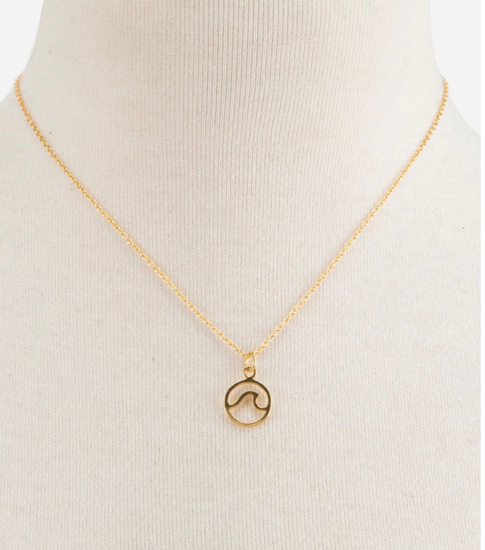 Gold Ocean Wave Necklace Sea Wave Necklace Necklace Wave | Etsy