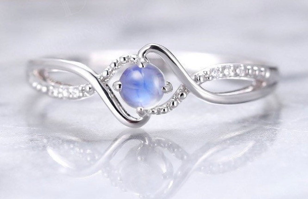 Moonstone Ring. Sterling Silver, Engagement Ring, Promise Ring ...