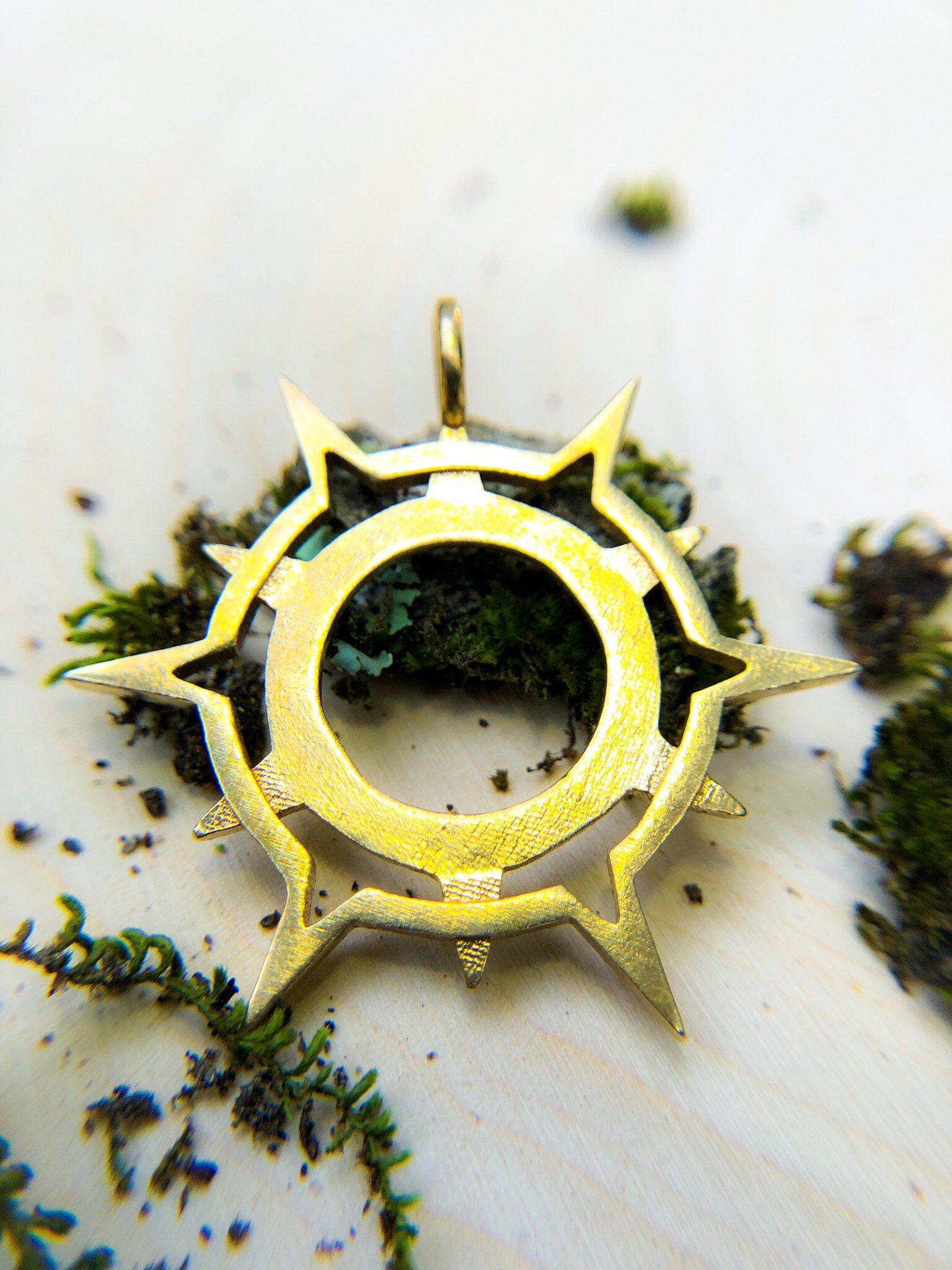 Symbol of Pelor Brass Deity necklace for Dungeons and Dragons | Etsy