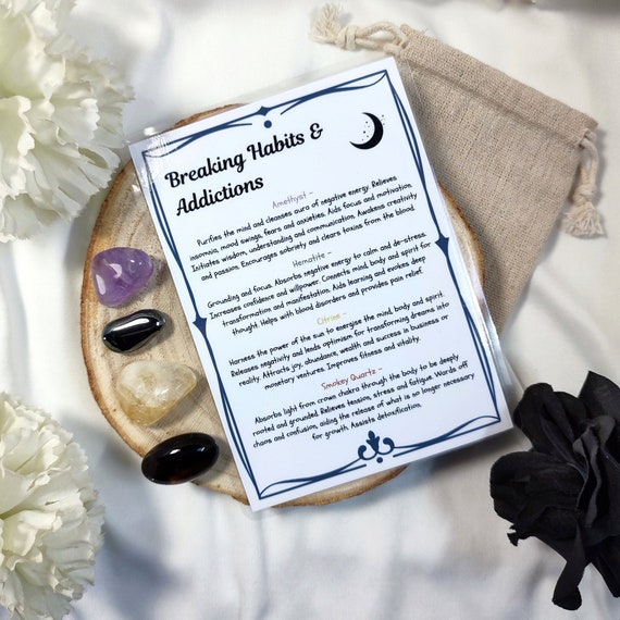 Breaking Bad Habits Addiction and Recovery Crystal Set With - Etsy