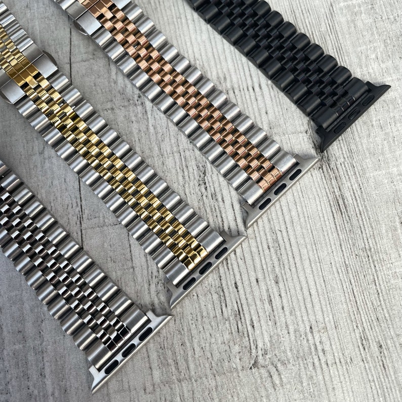 Black / Silver / Gold / Rose Gold Jubilee Stainless Steel | Etsy