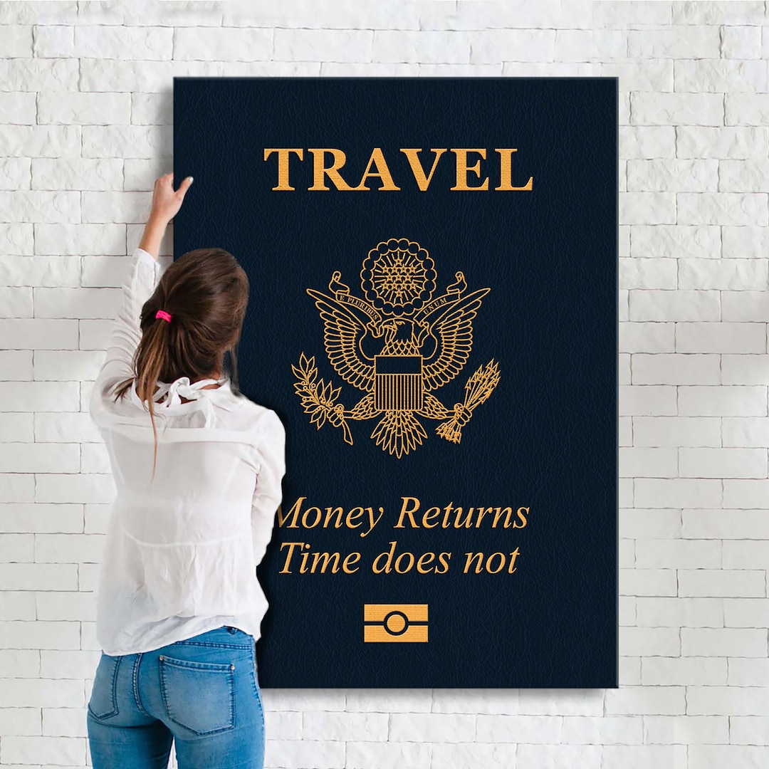 Travel Passport Wall Art Canvas Prints | High Quality | Home Wall Decor ...