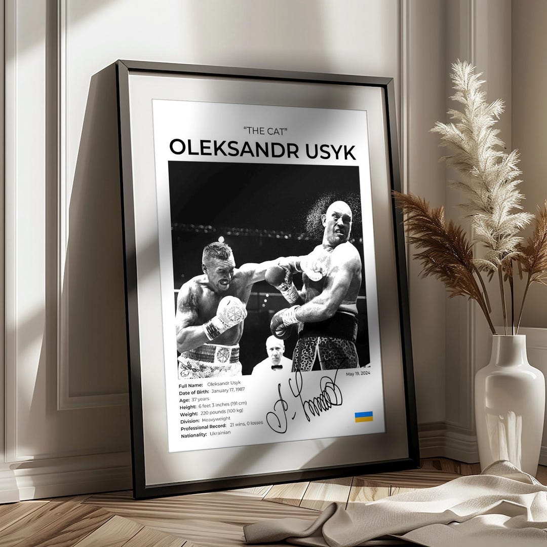 Oleksandr Usyk Vs Tyson Fury Legendary Boxing . Wall Art Canvas or ...