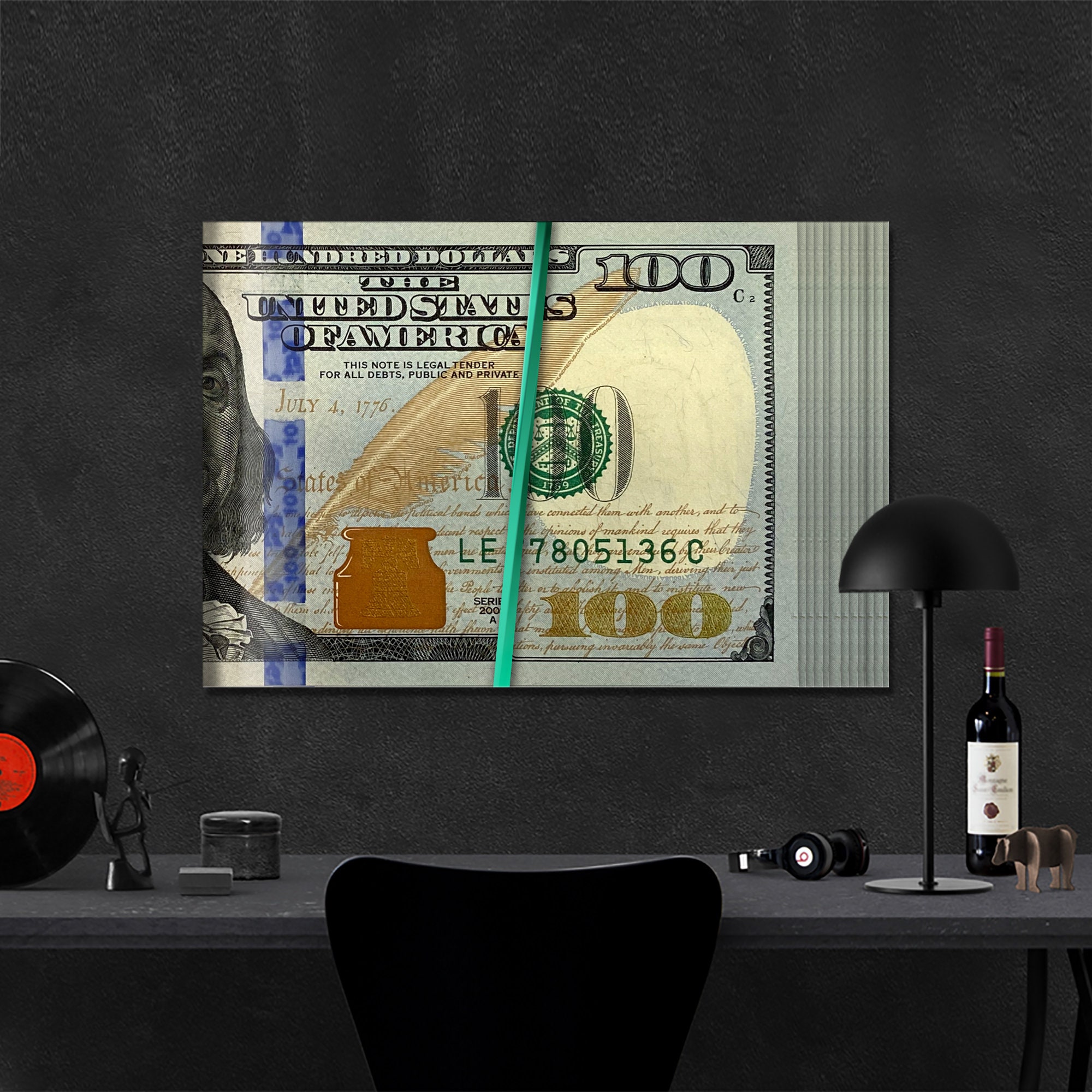 NEW Money 100 Dollar Bill Art Money Art Motivational Art. High Quality ...