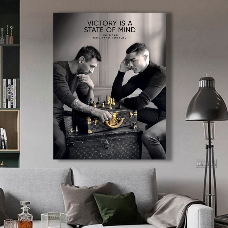 Messi & Ronaldo Chess Canvas Print – Football Legends Wall Art - Etsy