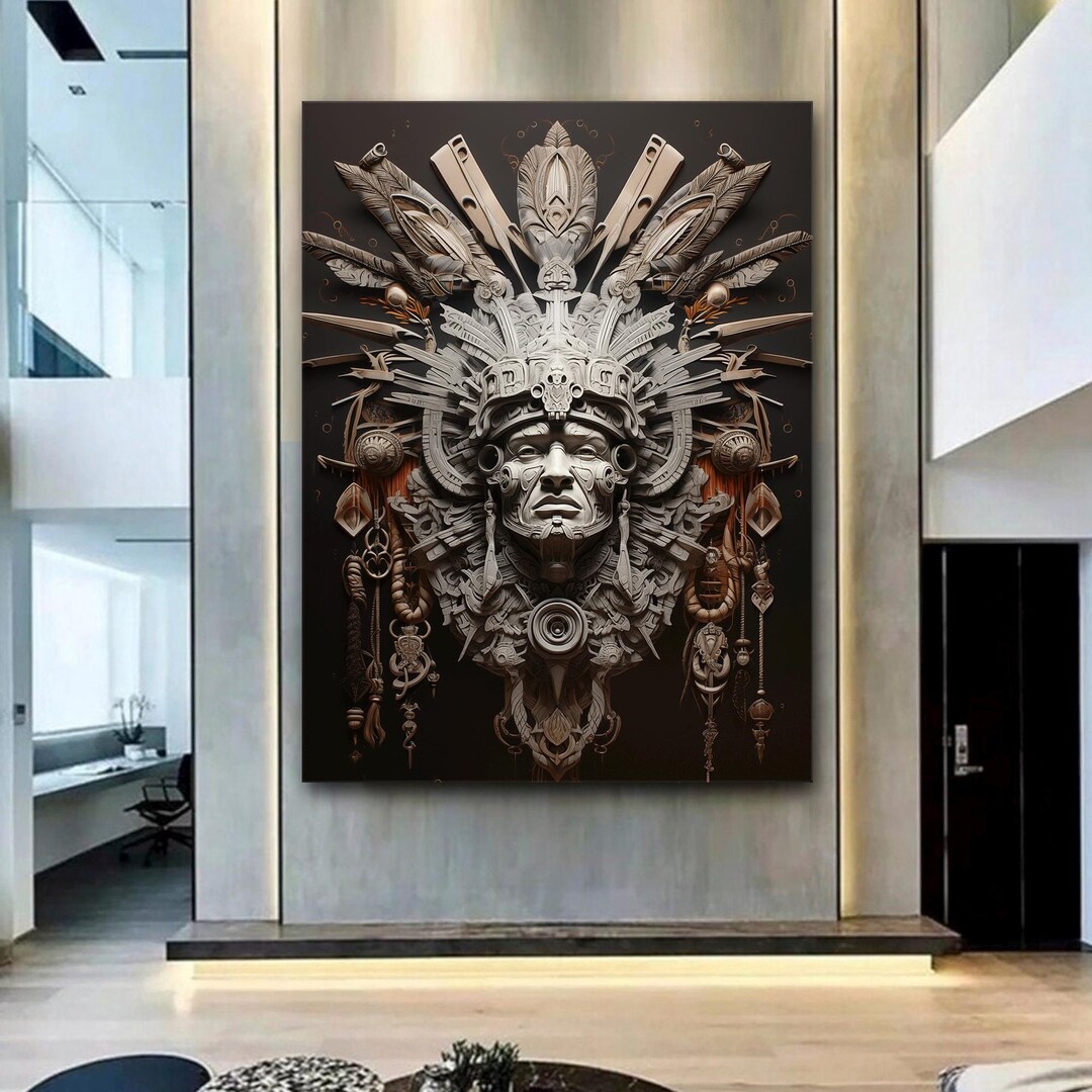 Mayan Portrait. Mayan Face. Midjourney AI Generated | Wall Art Print on ...