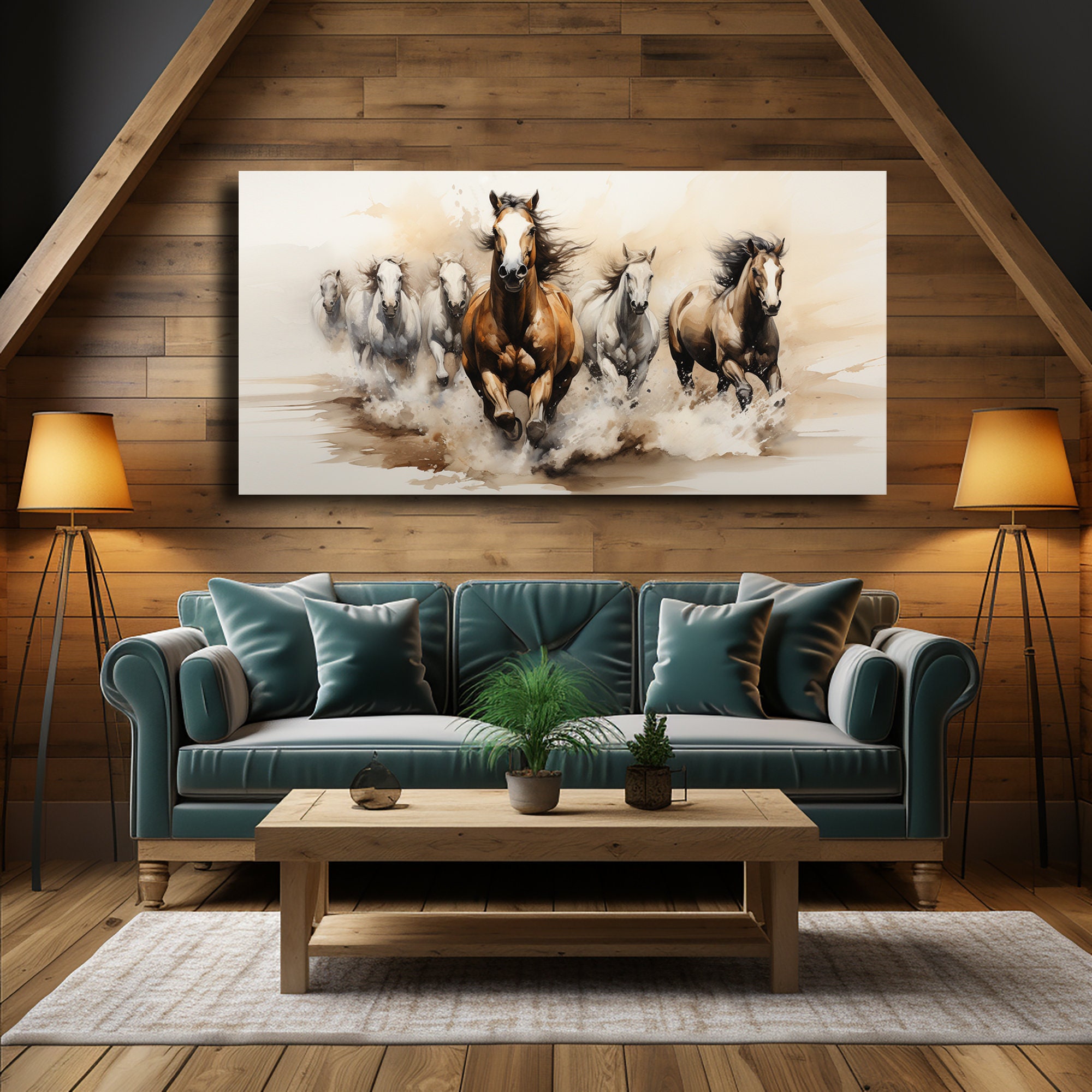 Running Horses Canvas Print, Equestrian Wall Art - Etsy