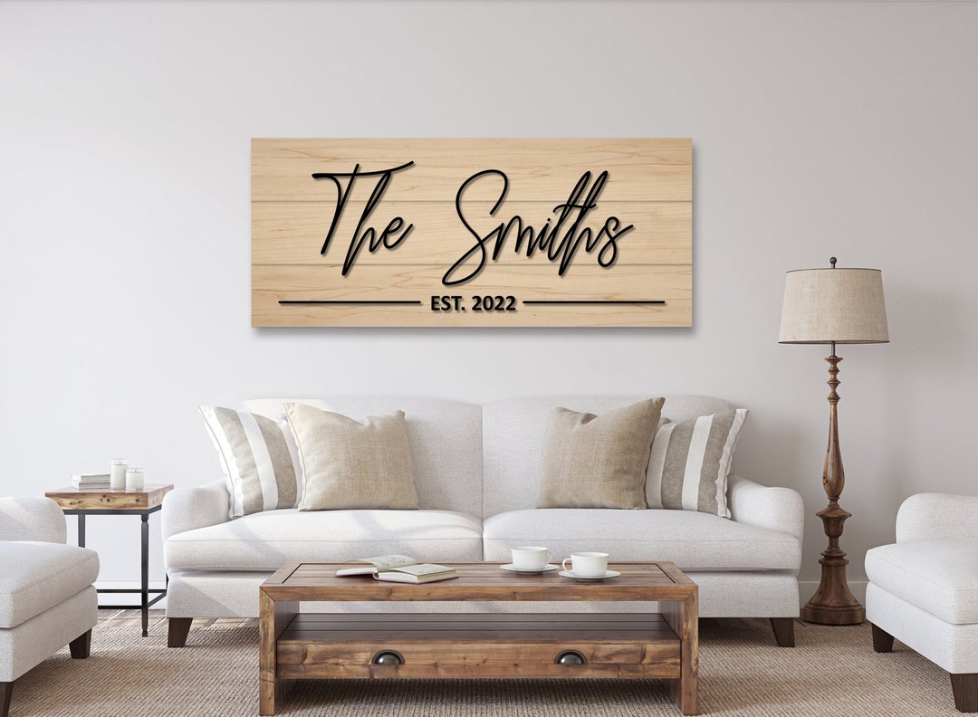 Family Name Sign, Custom Wooden Sign, Personalized Name, Wooden Name ...