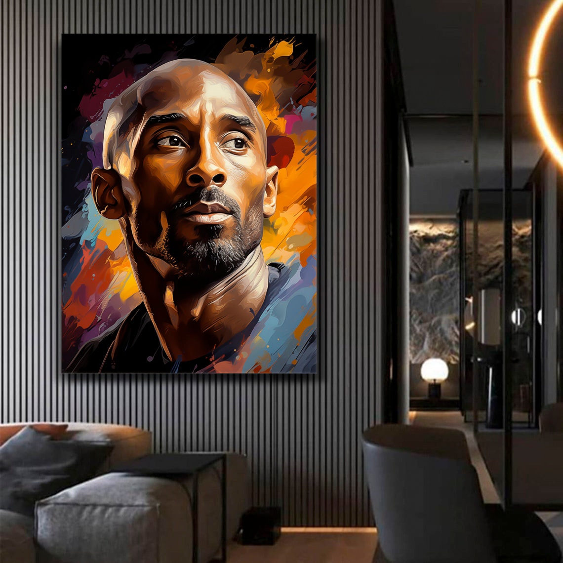 Kobe Bryant Art Portrait Basketball Legend. Mamba. Basketball Player ...
