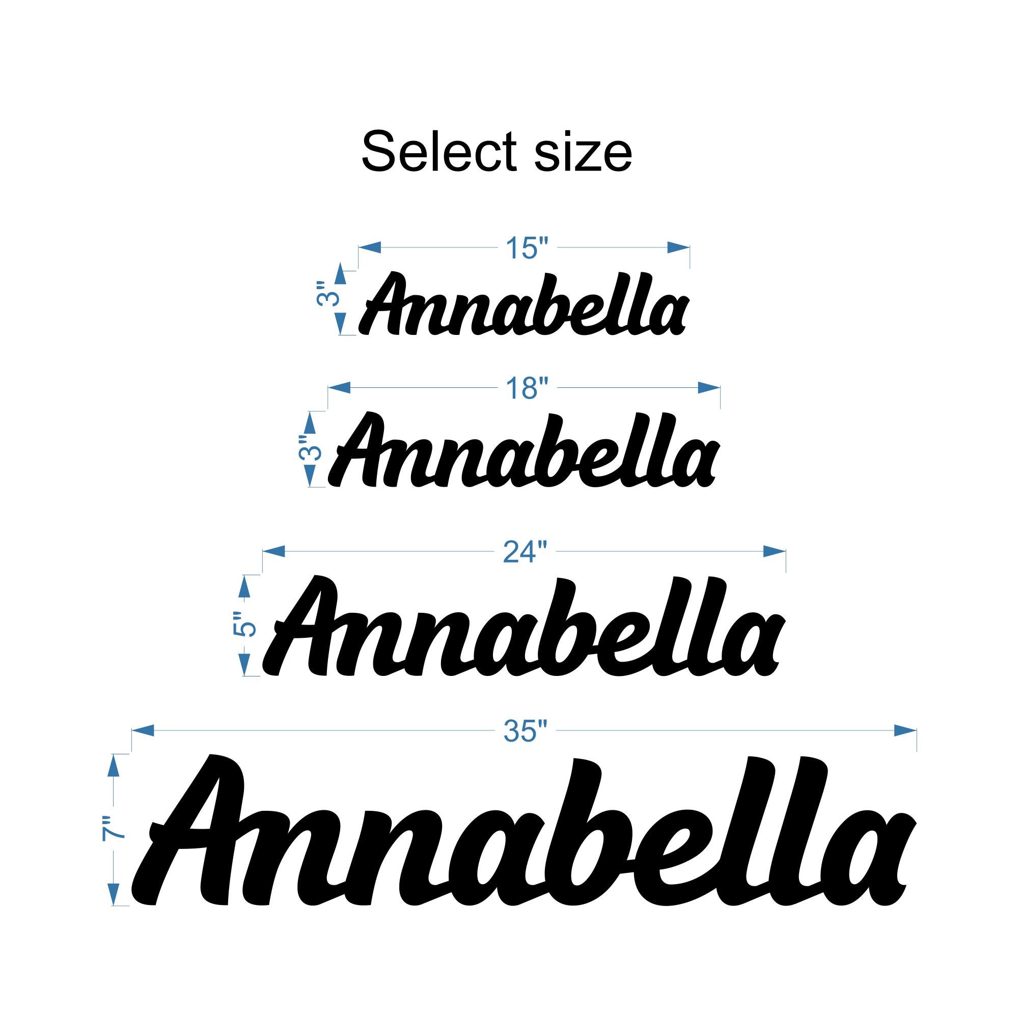 Annabella Wood Sign Freestanding Letters 3D Wood Sign Word - Etsy