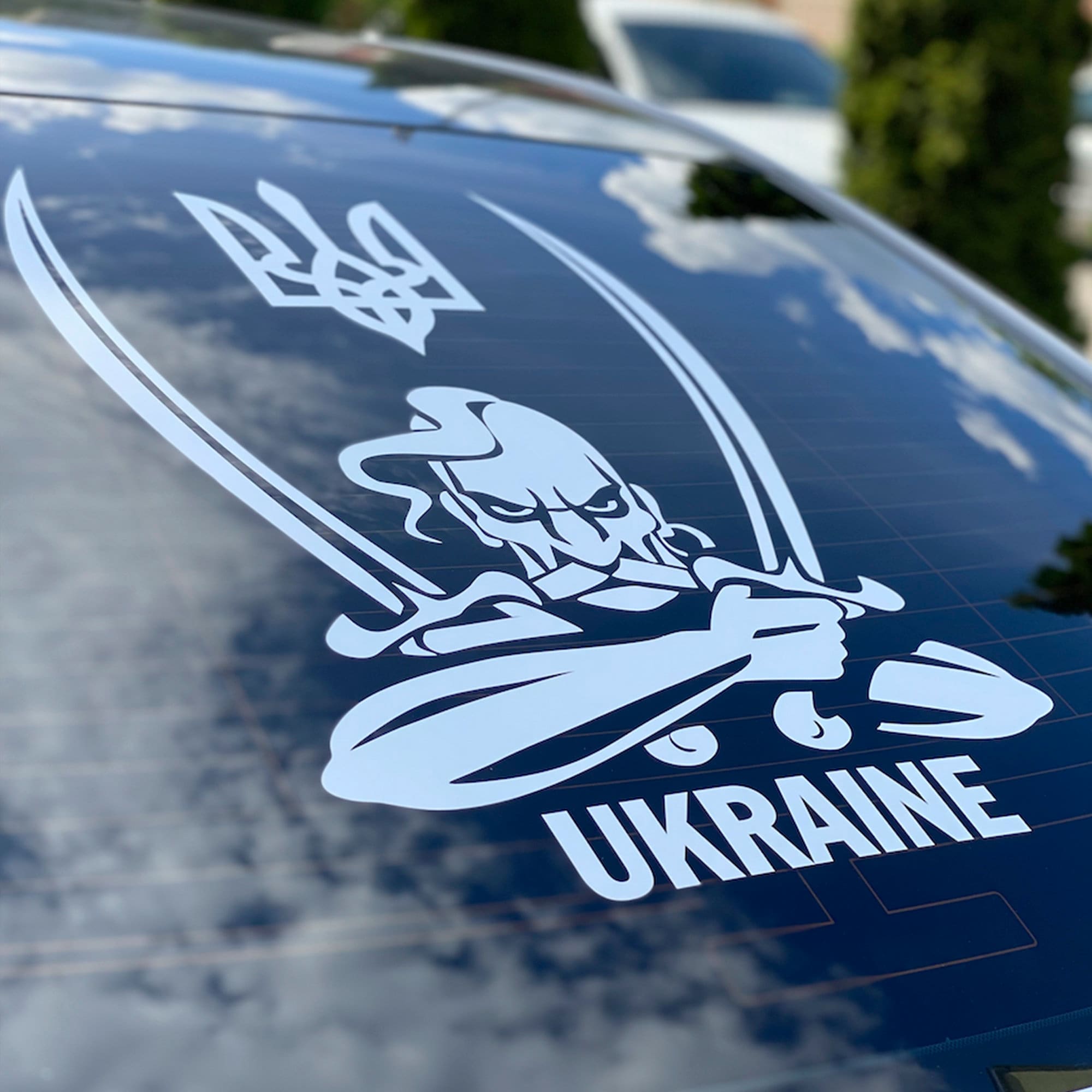 Ukrainian Cossack With Sabers. Decal Car Vinyl Sticker for Window Vinyl ...