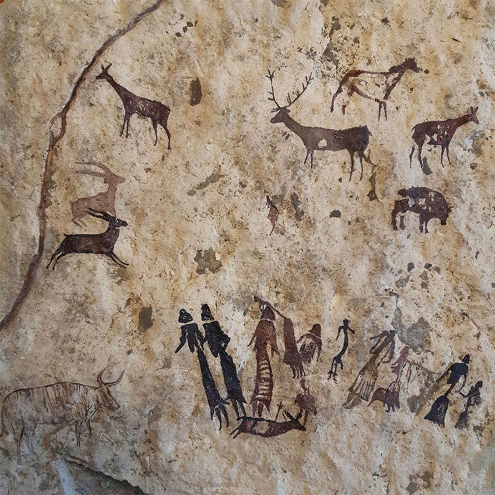 Prehistoric Art, Wall Sculpture, Plaster Wall Art, Neolithic ...