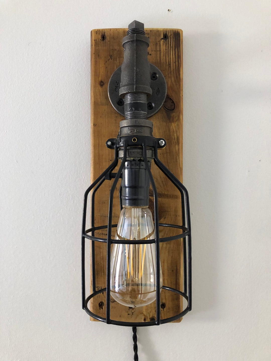Industrial Pipe Vintage Scone, With Cloth Cord. - Etsy