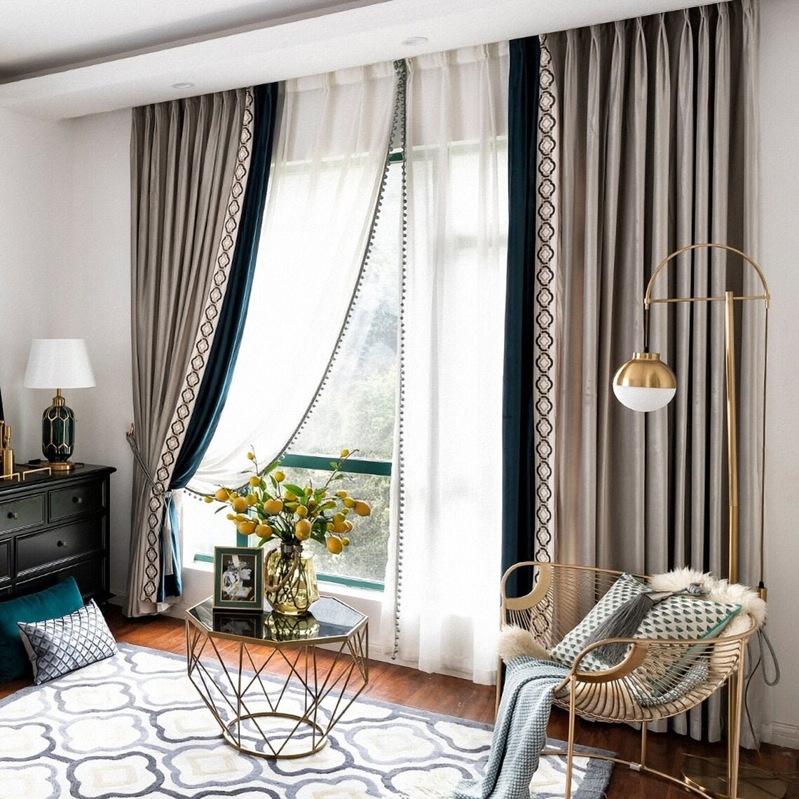 Pair of Luxury Velvet Window Curtain Draperis Bedroom Living | Etsy