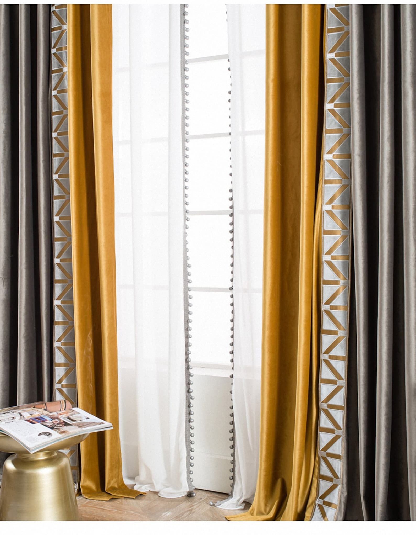 Pair of Luxury Velvet Window Curtains Bedroom & Living Room | Etsy UK