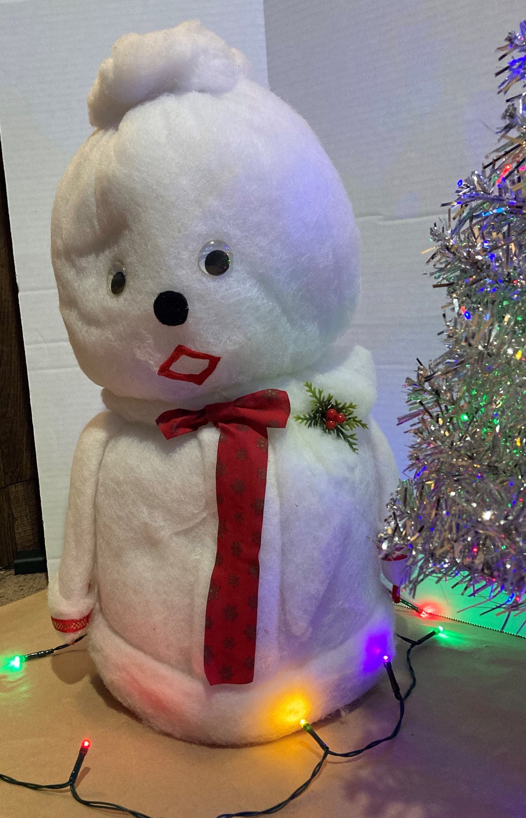 One of A Kind Vintage Mid-century Handmade Googly Eyed Christmas ...