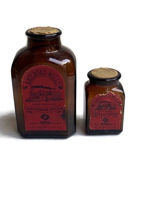 Two Antique Amber Glass Snuff Bottles Original Labels and - Etsy