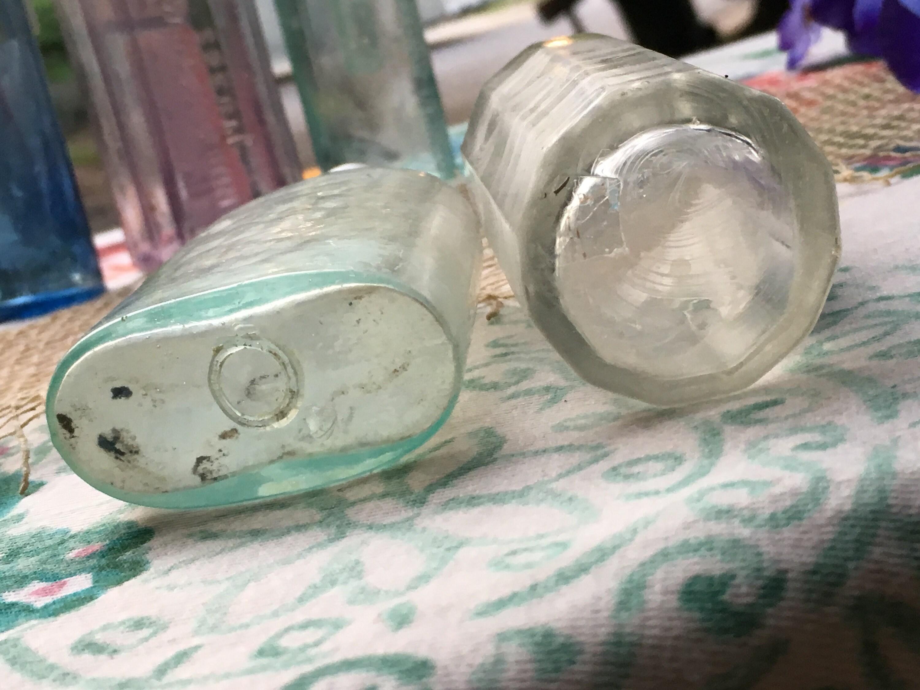 Lot of antique 1700s-early 1800's pontil scar blown glass | Etsy