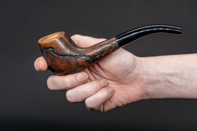 Fractal Burned Mango Wood Tobacco Pipe: Handcrafted Design - Etsy