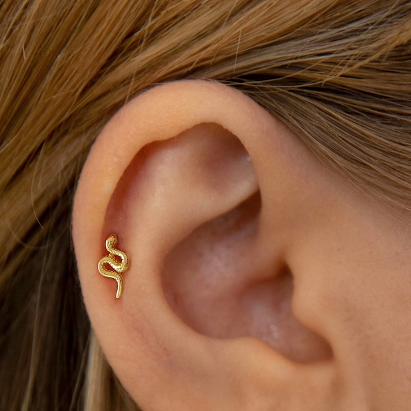 Snake Stud Earrings - Etsy