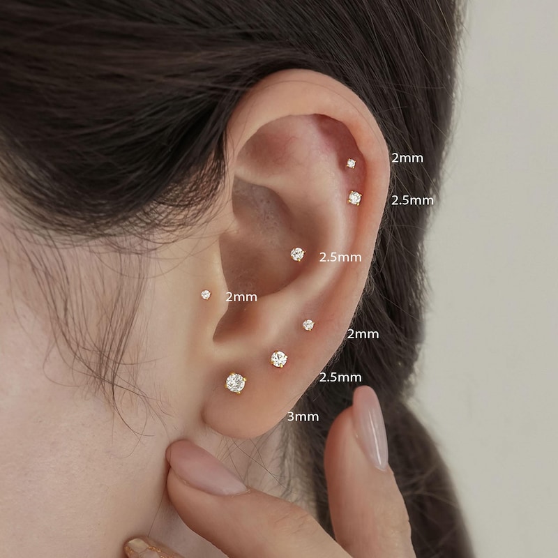 Simple Stud Earrings - Etsy